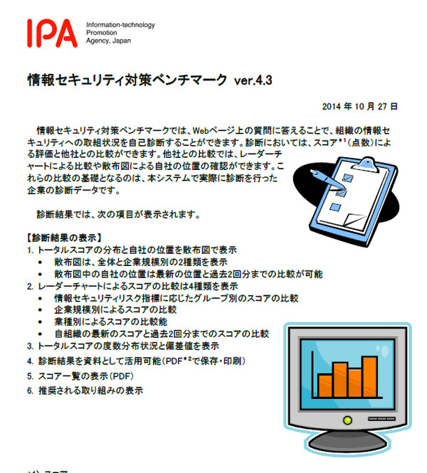 「情報セキュリティ対策ベンチマーク」の新版を公開、最新のデータを反映（IPA） | ScanNetSecurity