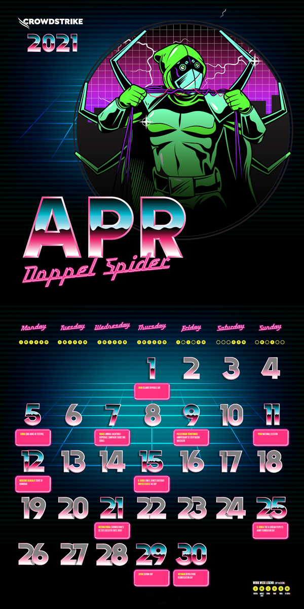 CrowdStrike Adversary Calender 2021 年 4 月（ Doppel Spider ...
