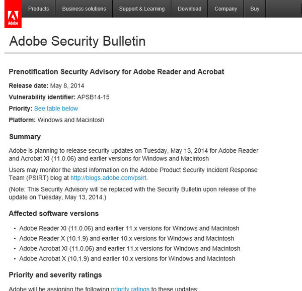 Adobe ReaderとAcrobatのセキュリティアップデートの事前通知を発表（アドビ） | ScanNetSecurity